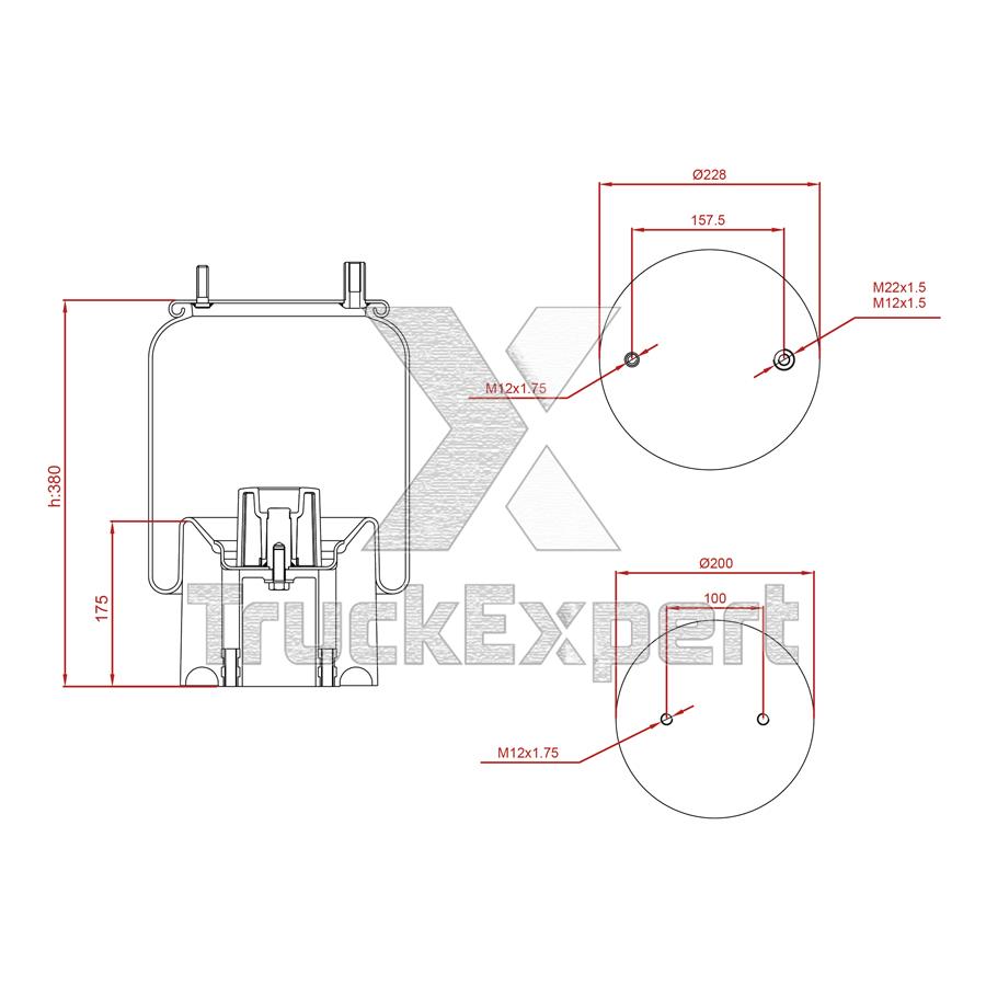 AIR SPRING WITH PLASTIC PISTON - ED 14157-KP15 - SUSPENSION - AIR ...